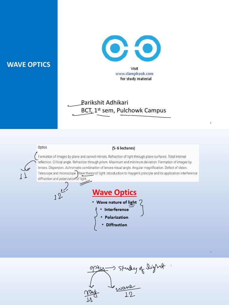Study Wave Optics Online | PDF