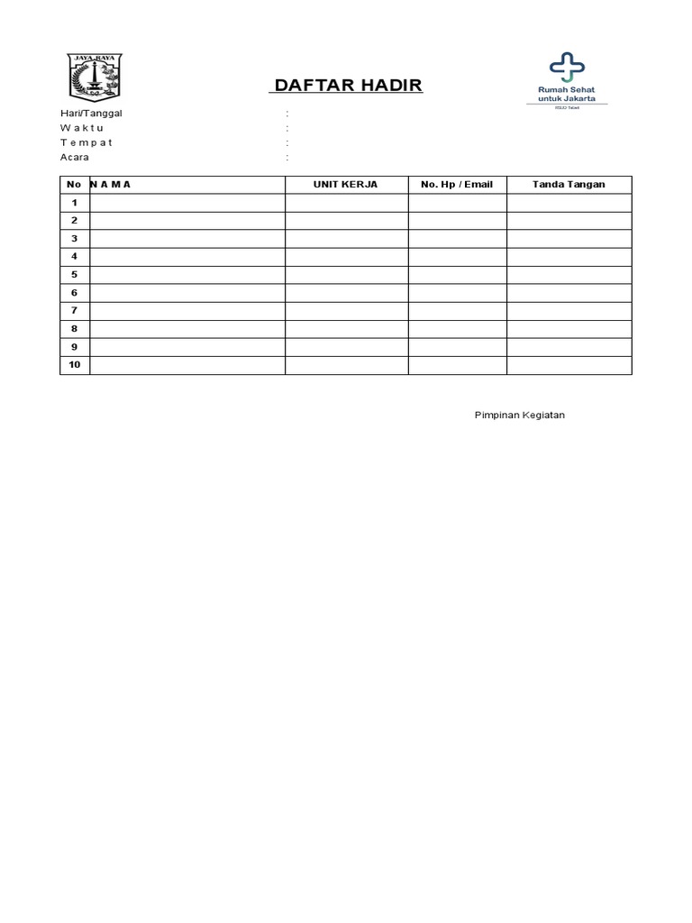 Format Absensi | PDF