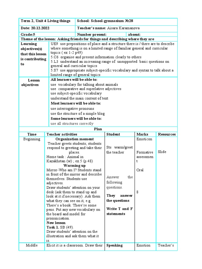 Open Lesson 5 | PDF | Educational Assessment | Vocabulary