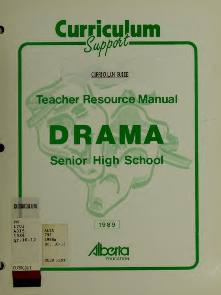 Drama, Senior High Manual | PDF | Teachers | Theatre
