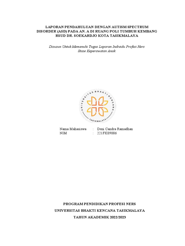 LP Autism Spectrum Disorder (Asd) - Poli Tumbang | PDF