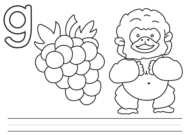 Jolly Phonics Coloring - G | PDF