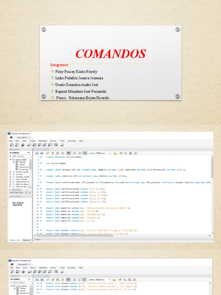 Comando S | PDF | SQL | Datos