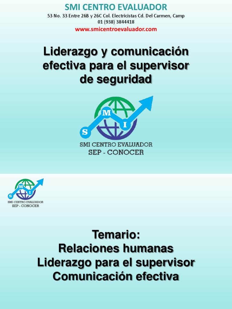 Liderazgo y Comunicacion Supervisor de Seguridad | PDF