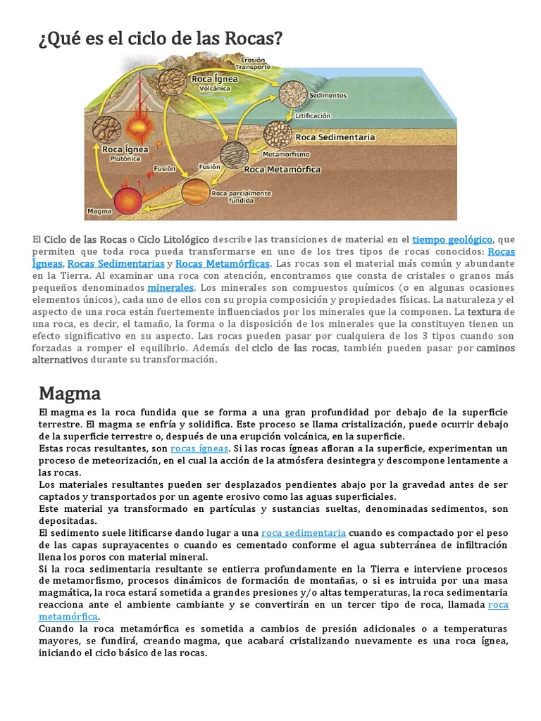 Ciclo de Las Rocas | PDF | Roca (geología) | Roca ígnea