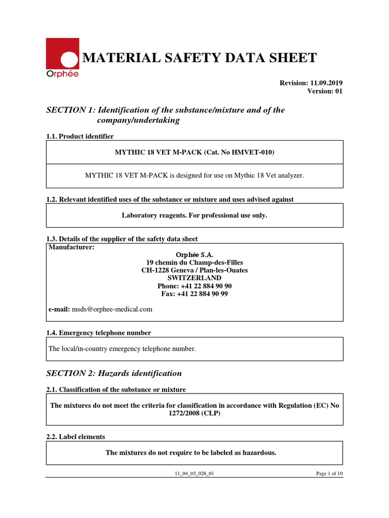 Mytic MSDS | PDF | Toxicity | Dangerous Goods