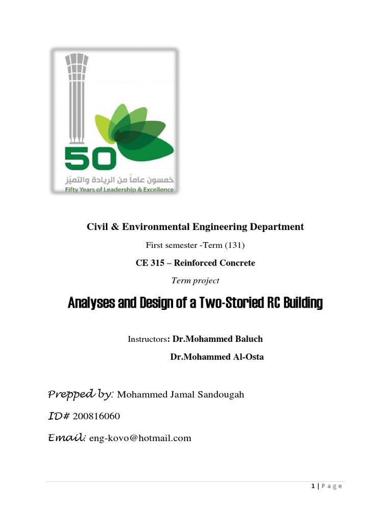 Rc Building Analysis Design Pdf Foundation Engineering Beam