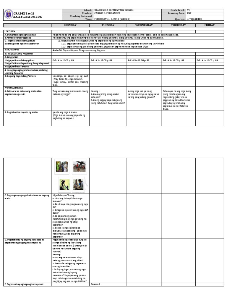 DLL - Esp 6 - Q4 - W4 | PDF