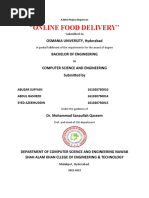 Project Report ONLINE FOOD Delivery | PDF | Relational Database | Databases