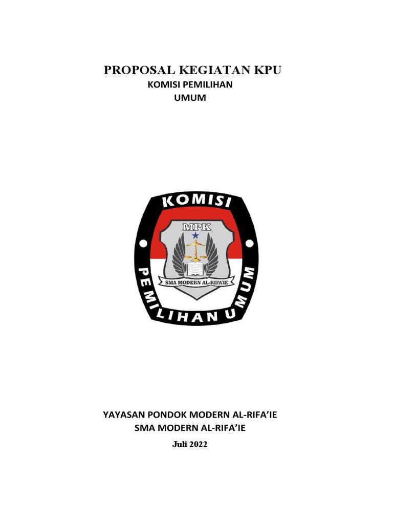 Proposal Kpu Udh | PDF