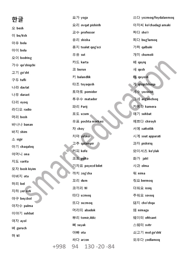 1A Vocabulary | PDF