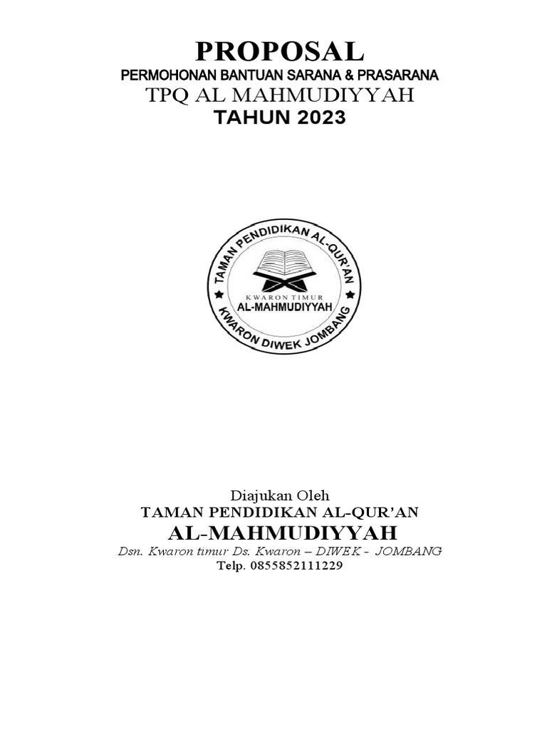 Proposal Sarpras TPQ | PDF