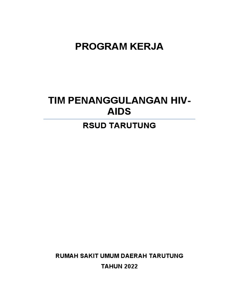 Program Kerja Hiv Terbaru1 | PDF