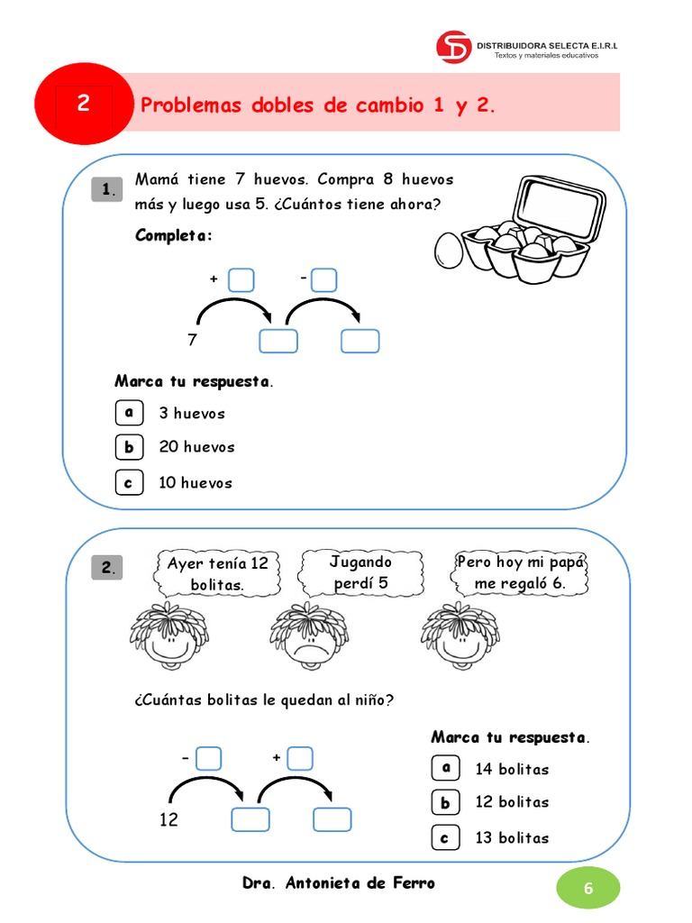 Problemas Matemáticos de Sumas y Restas | PDF