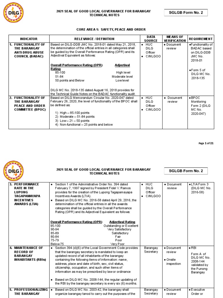 SGLGB Annex-B-Technical-Notes | Download Free PDF | Procurement | Taxes