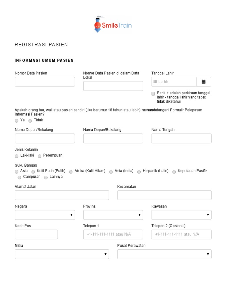 Form Registrasi Pasien | PDF