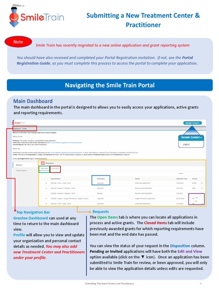 Submitting Treatment Centers Guide For Smile Train Partners | PDF ...
