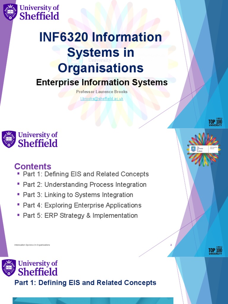 INF6320 - Week 6 - Enterprise Information Systems 2022 - 23 | PDF | Supply Chain | Enterprise ...
