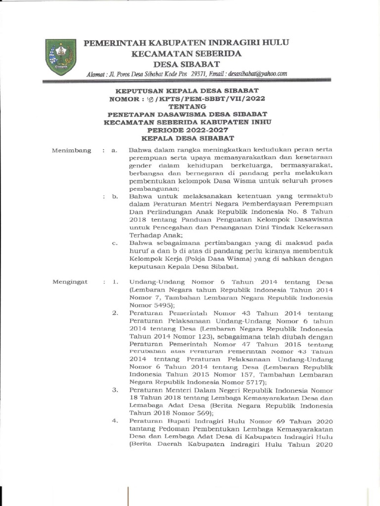 SK Dasawisma | PDF