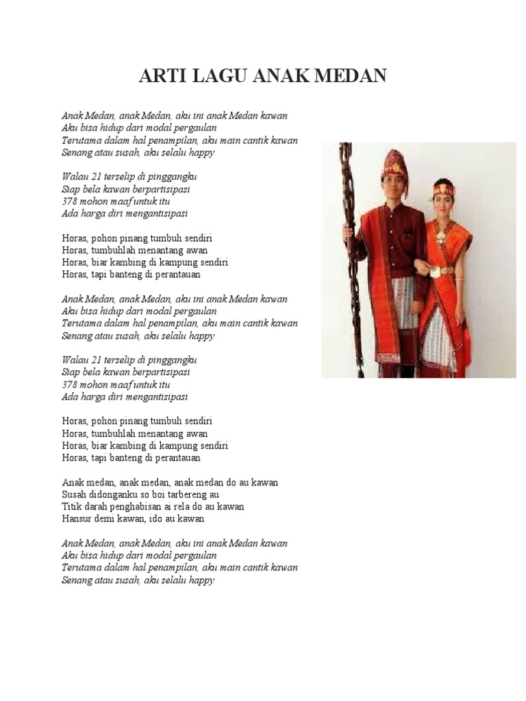 Arti Lagu Anak Medan | PDF