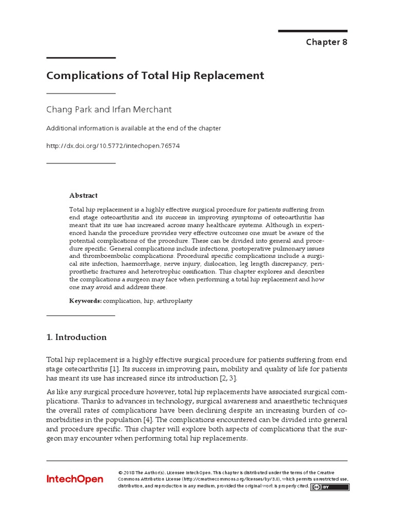 Complications of Total Hip Replacement | PDF | Thrombosis | Bleeding
