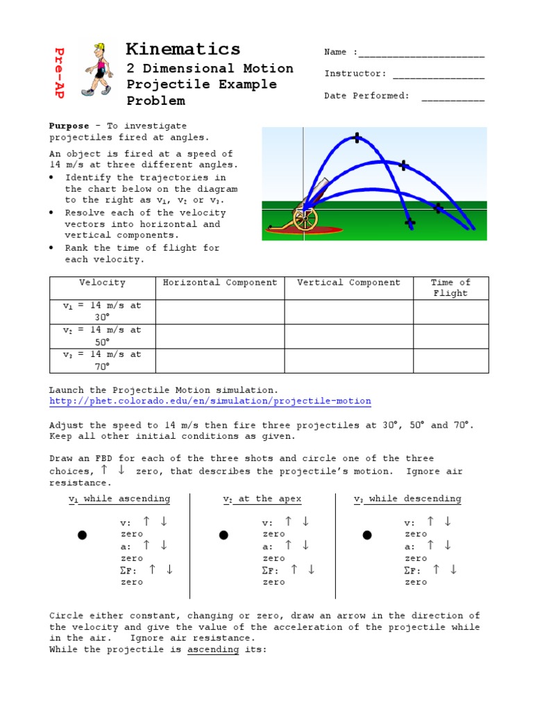 Projectile Lab Activity | PDF | Projectiles | Physical Phenomena
