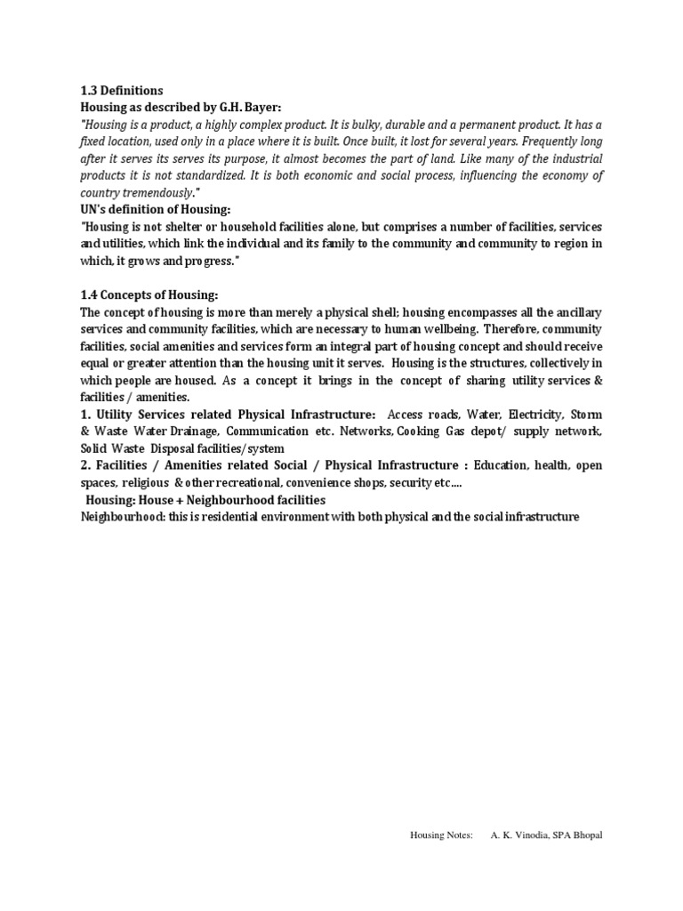 Understanding Housing Definitions and Concepts | PDF | Politics