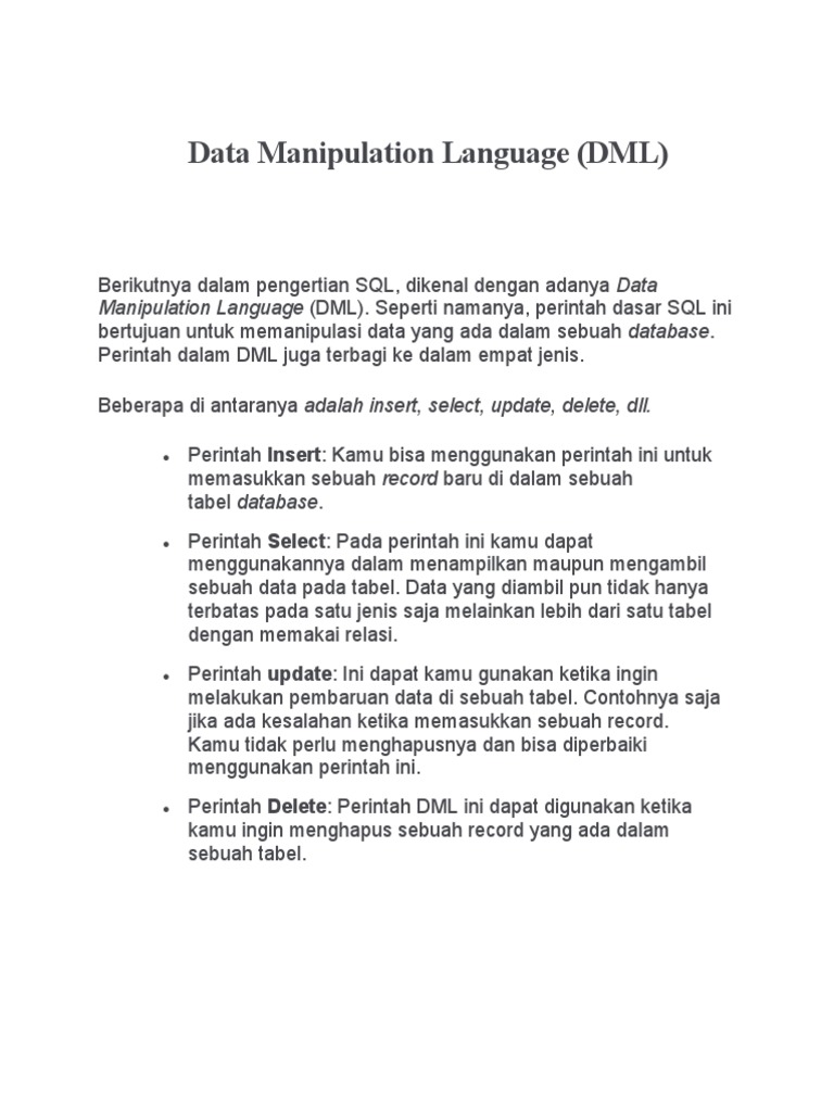 Perintah Perintah SQL | PDF