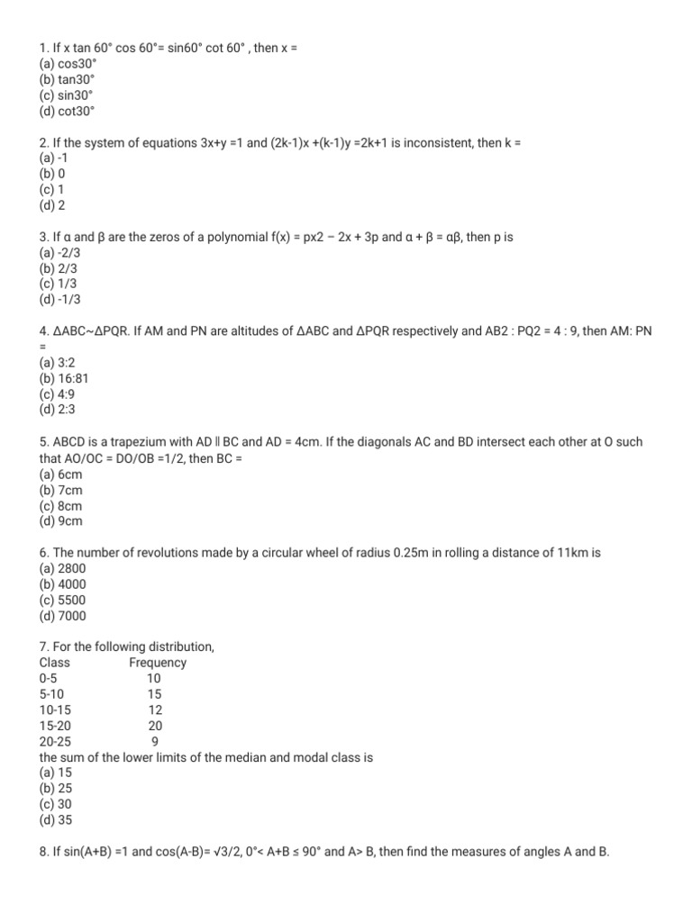 Class 10 Maths Assignment Questions | PDF | Geometry | Elementary Geometry