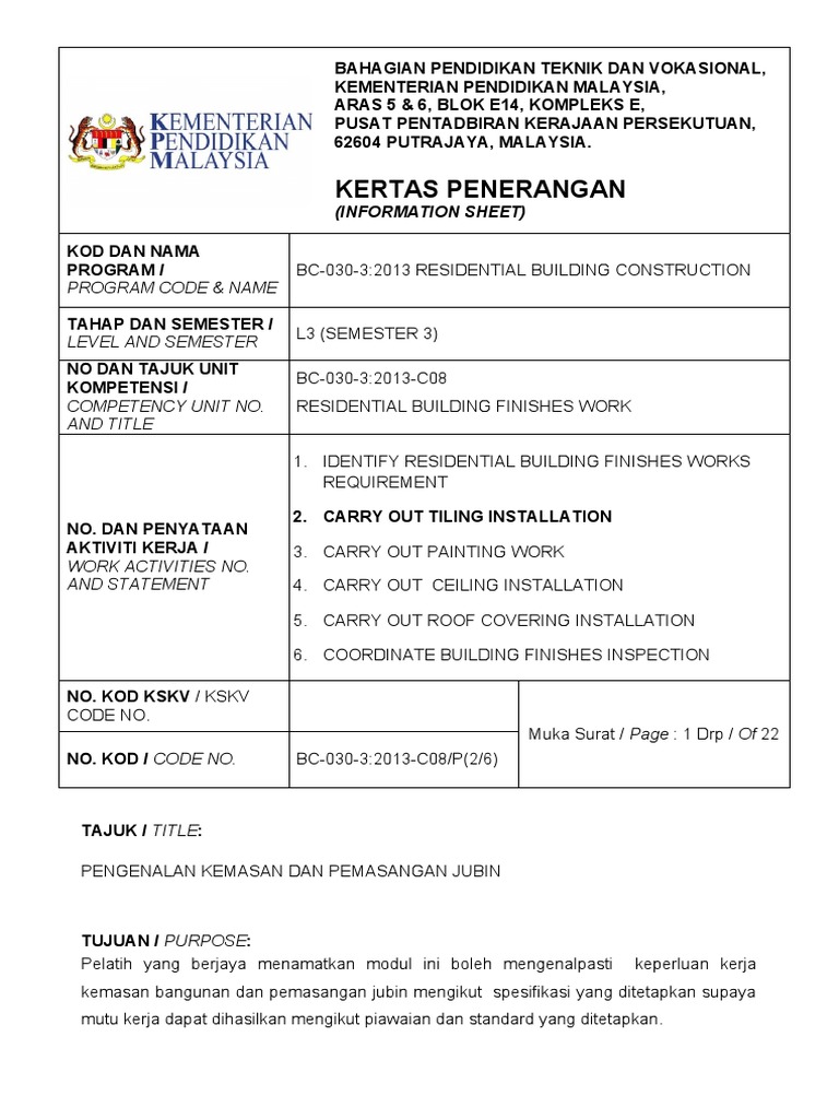Kertas Penerangan Cu08 - 2 | PDF
