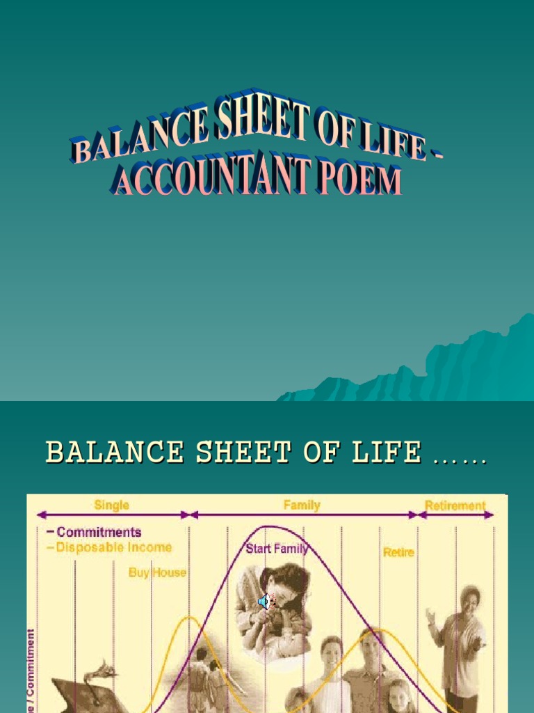 Balance Sheet of Life - Accountant Poem | PDF