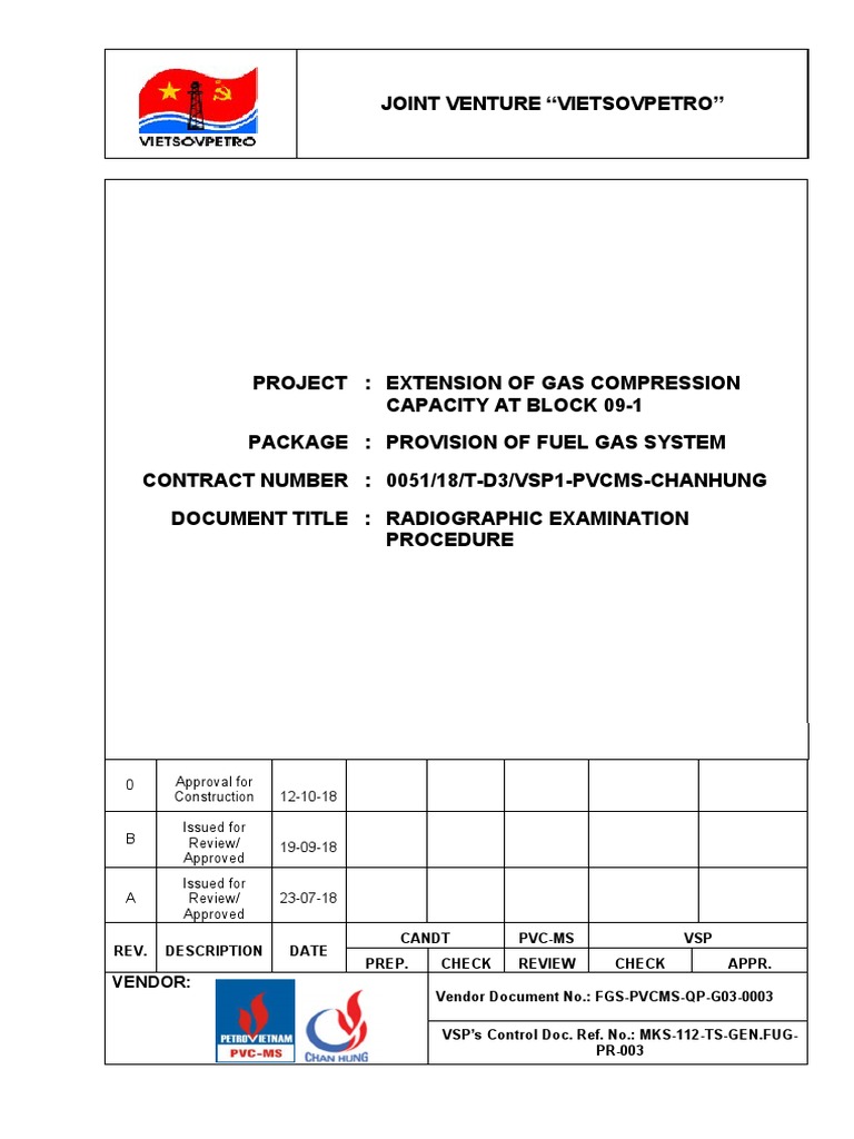 Rt Procedure Pdf Radiography Welding