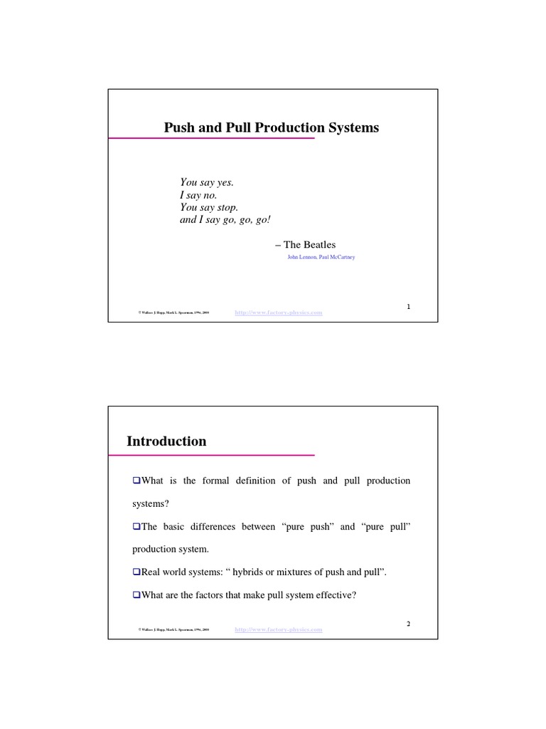Push Pull System Spring 2014 | PDF | Computing | Production And ...