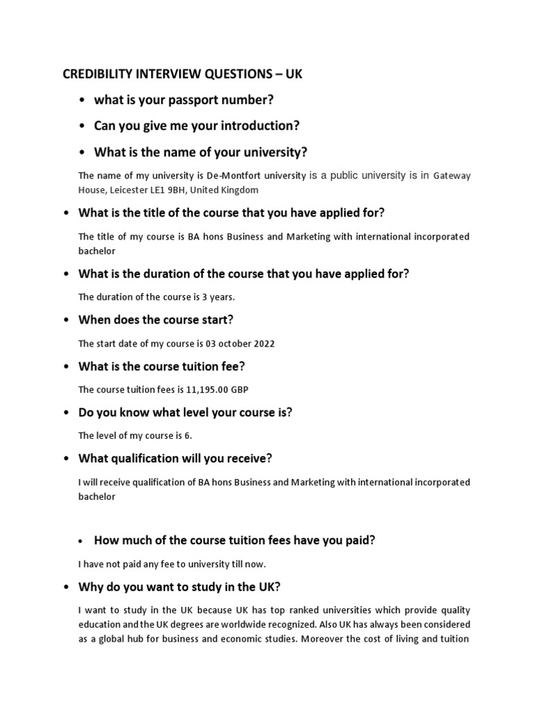 Cas Interview List | PDF | Cost Of Living | University