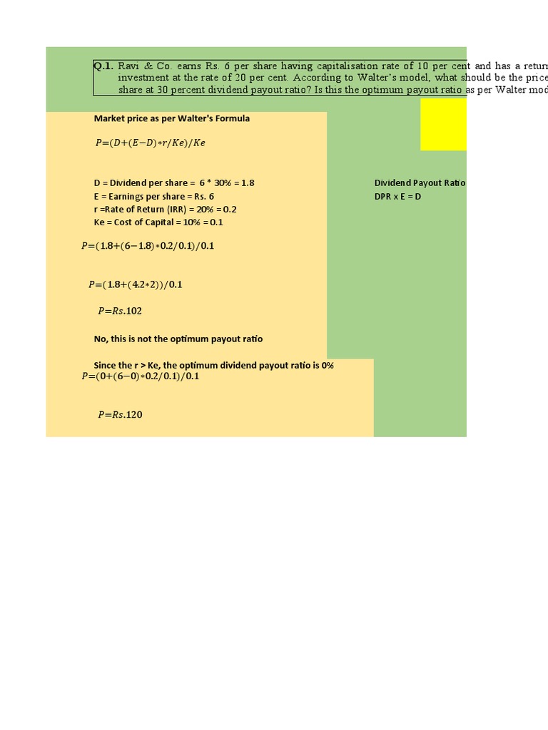14 - Dividend Policy Sums | PDF | Dividend | Cost Of Capital