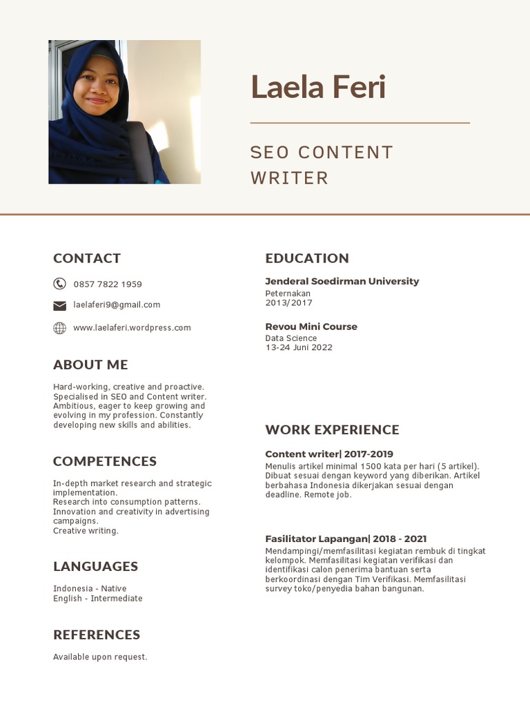 Warm Neutrals Modern Simple Resume | PDF