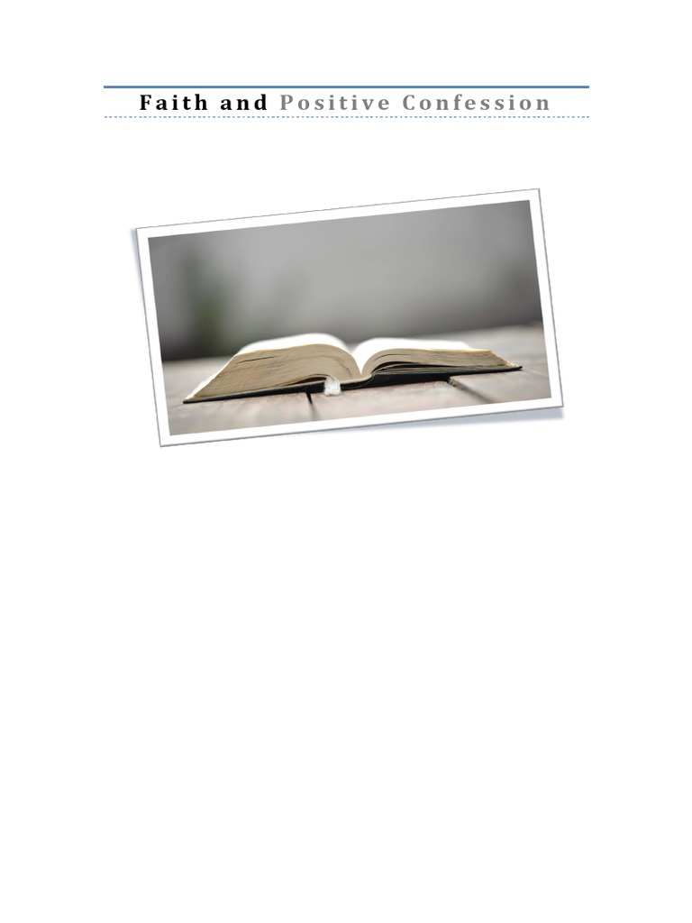 Faith and Positive Confession | PDF | Prosperity Theology | Faith