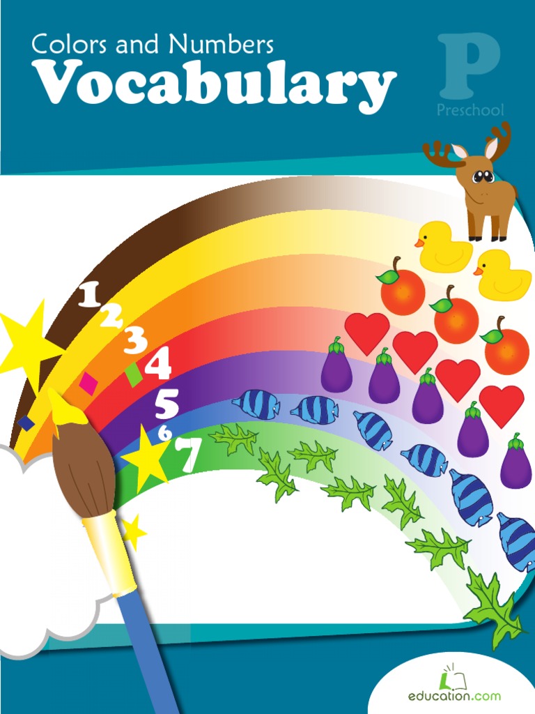 Preschool - Colors Numbers Vocabulary Workbook-1 | PDF | Color | Books