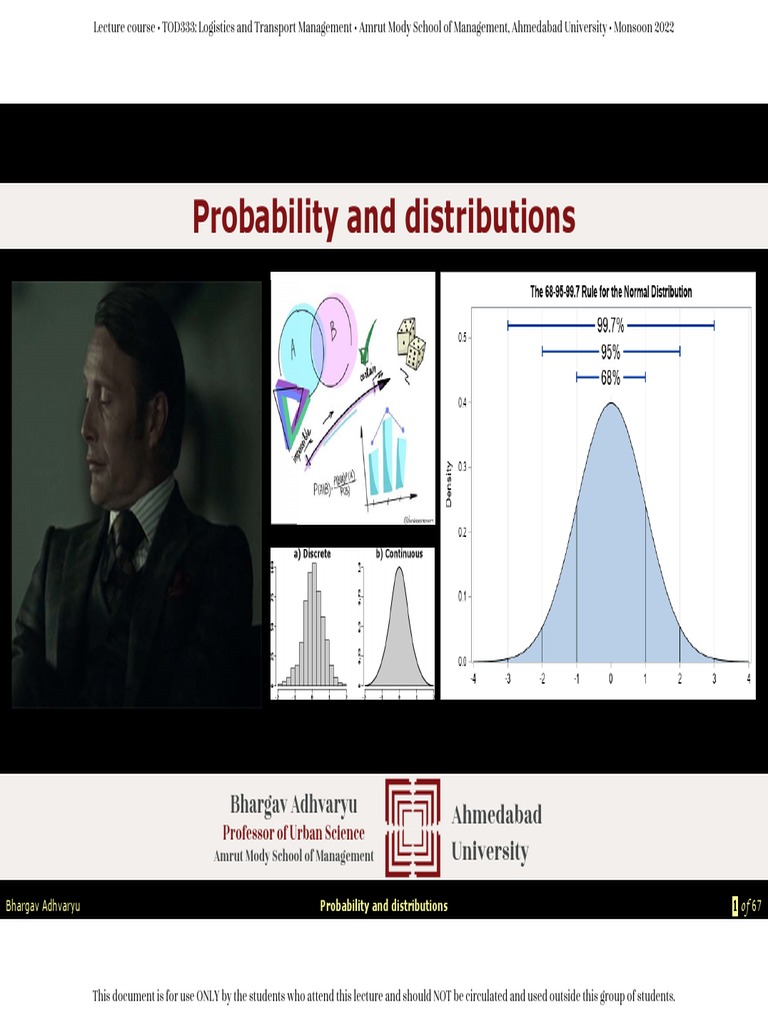TOD501-M22 03 Probability and Distributions Lecture Slides | Download Free PDF | Probability ...
