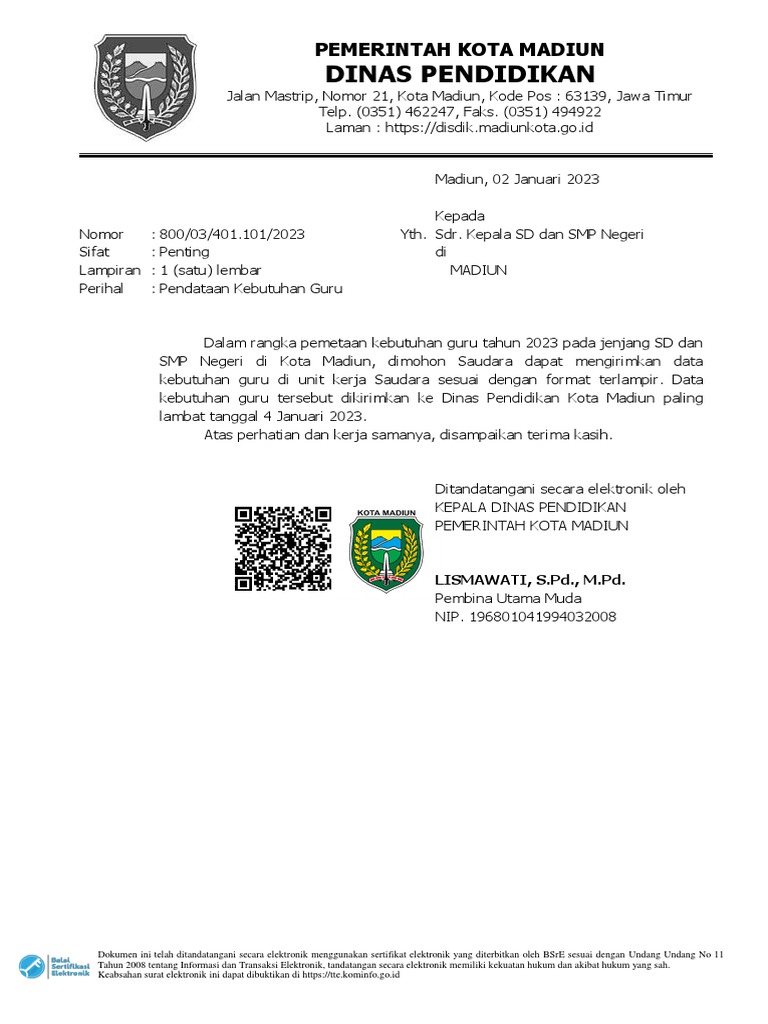 03 - Pendataan Kebutuhan Guru | PDF