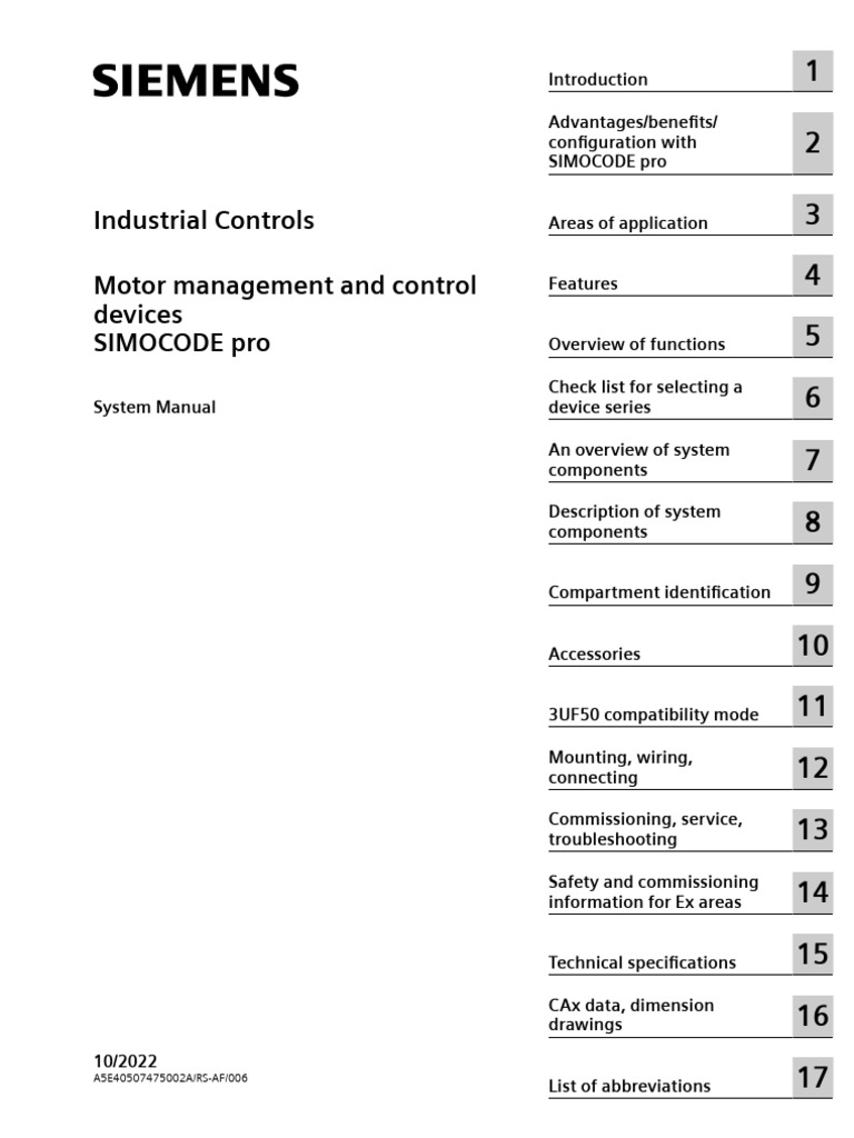 Systemhandbuch SIMOCODE Pro en-US | PDF | Computing | Electrical Engineering