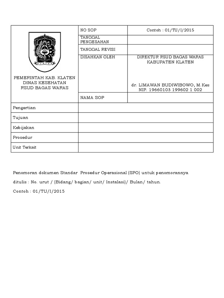 Sop Terbaru | PDF