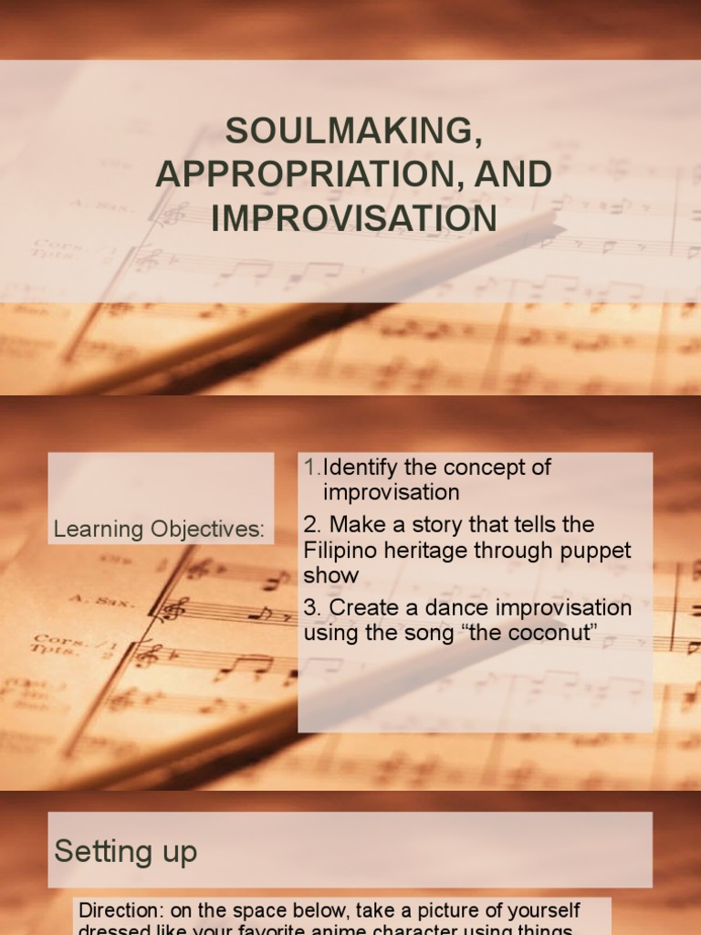Art App Unit VI Soulmaking-Improvisation | PDF | Improvisational ...