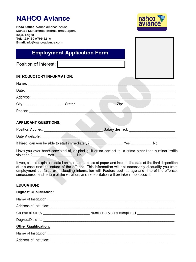 NAHCO Interview Form | PDF | Government | Common Law