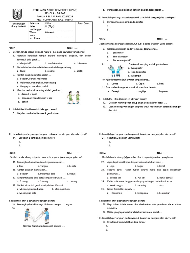 PAS PJOK SMT 1 Ok | PDF