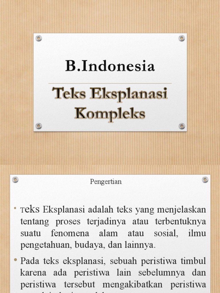 Teks Eksplanasi | PDF | Kajian Bahasa Asing