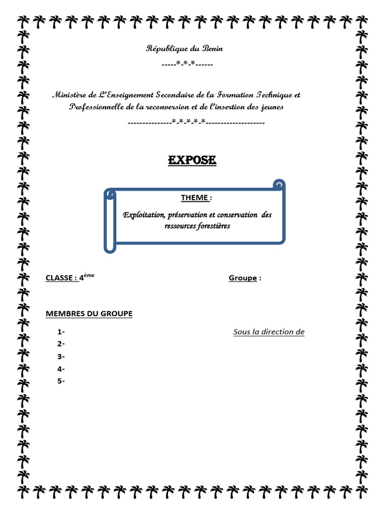 Gestion des ressources forestières au Bénin | PDF | Forêt | Déforestation
