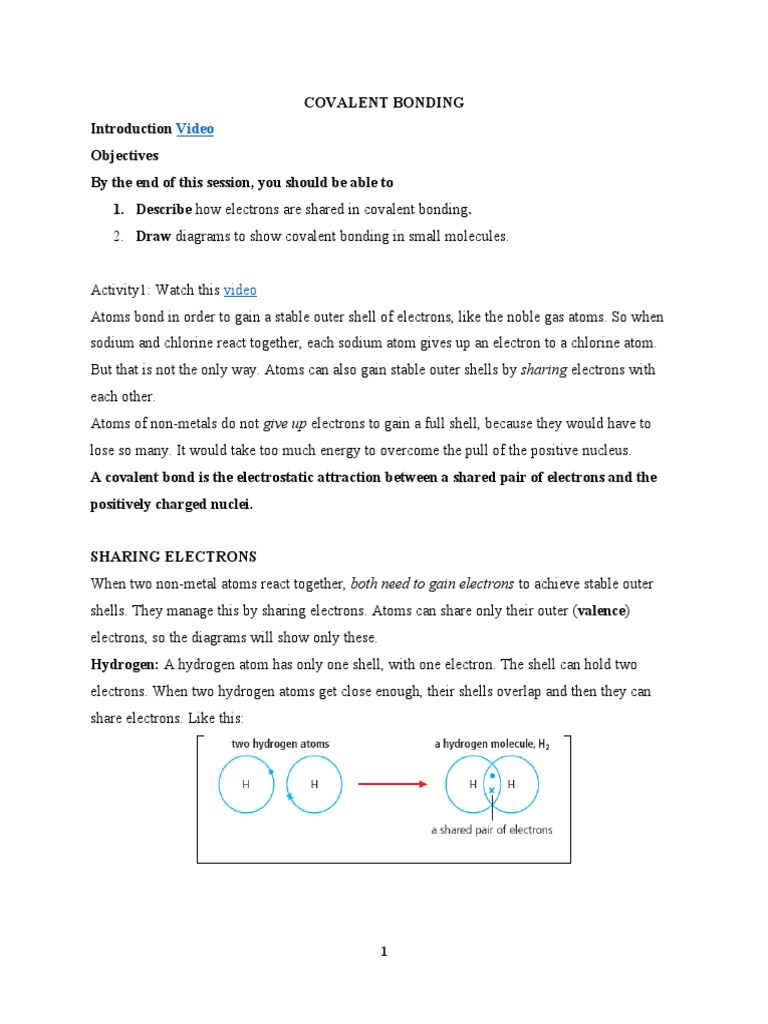Lesson 3 Period 7 | PDF | Covalent Bond | Chemical Bond