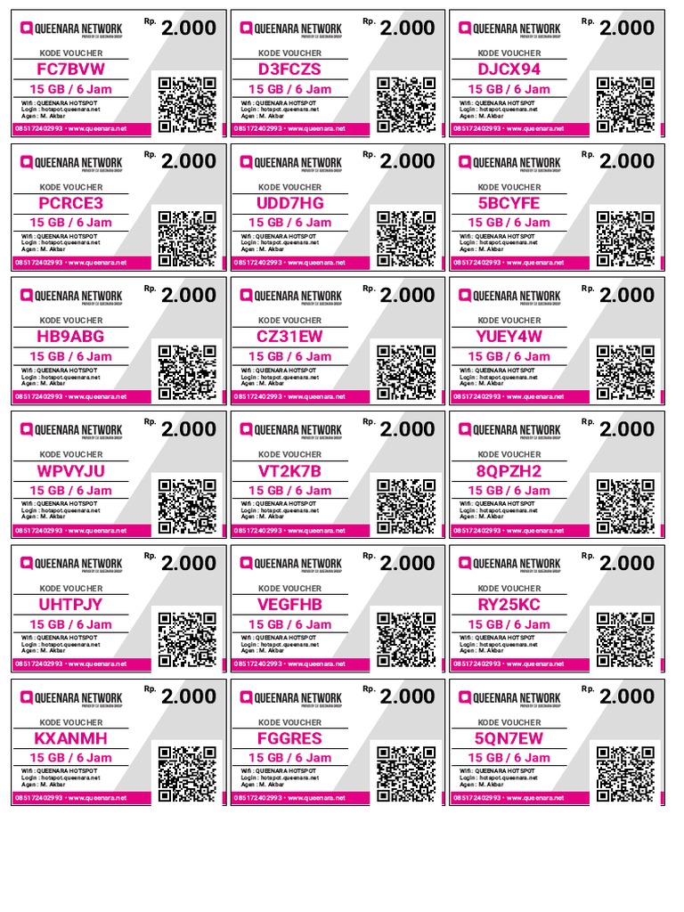 Print Voucher - Queenara Network | PDF | Service Industries | Internet Protocols