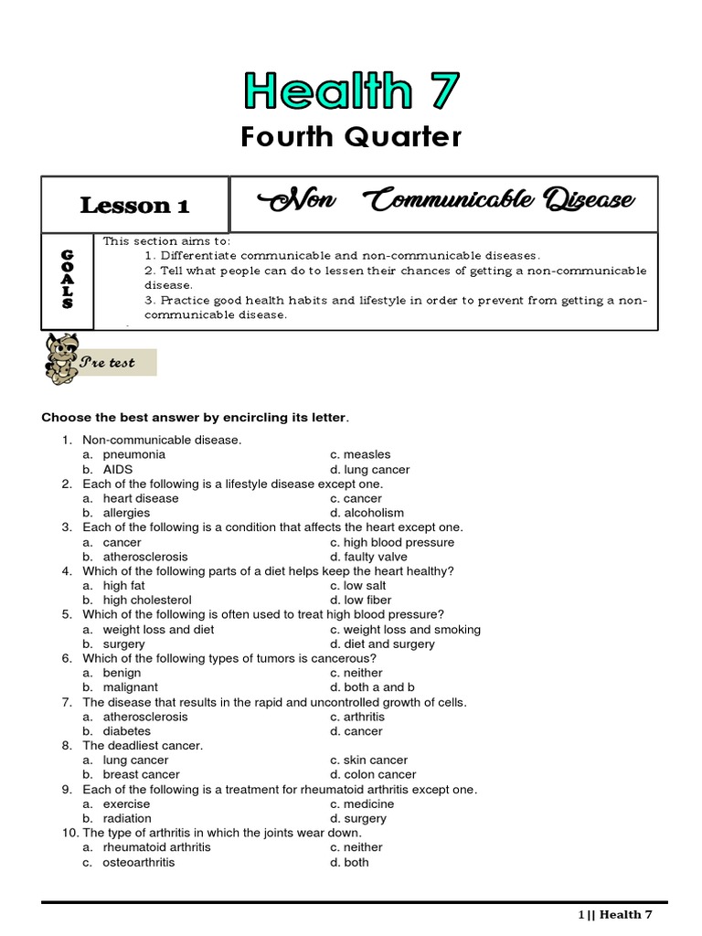 Health7 4TH Quarter Module | PDF | Cancer | Asthma
